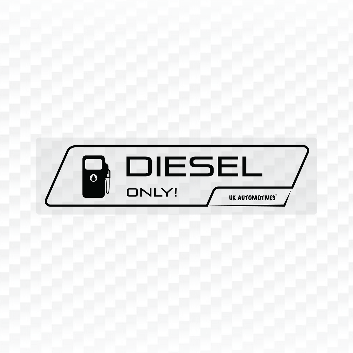 Diesel Fuel Tank Sticker | Black Print – UK Automotives